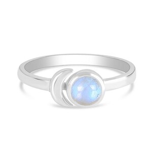 Boho Moonstone Ring Handcrafted Silver Ring Silver Bohemian - Etsy