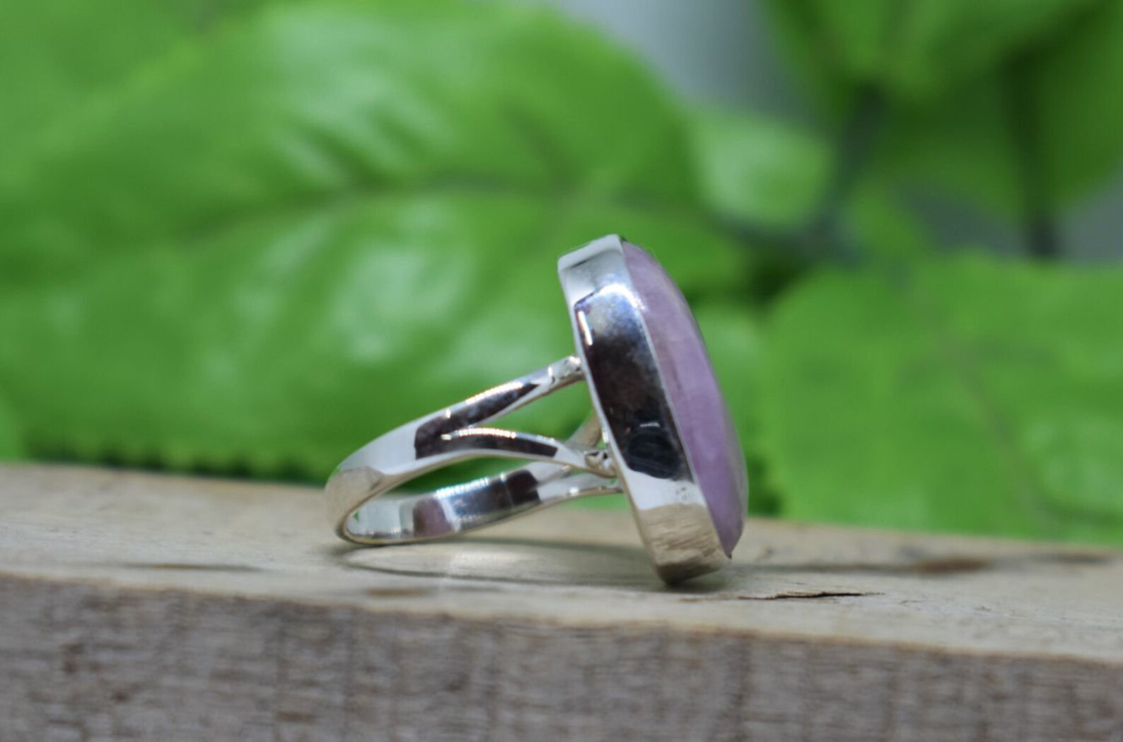 Oval Pink Kunzite Ring Natural Pink Kunzite Gemstone Ring | Etsy