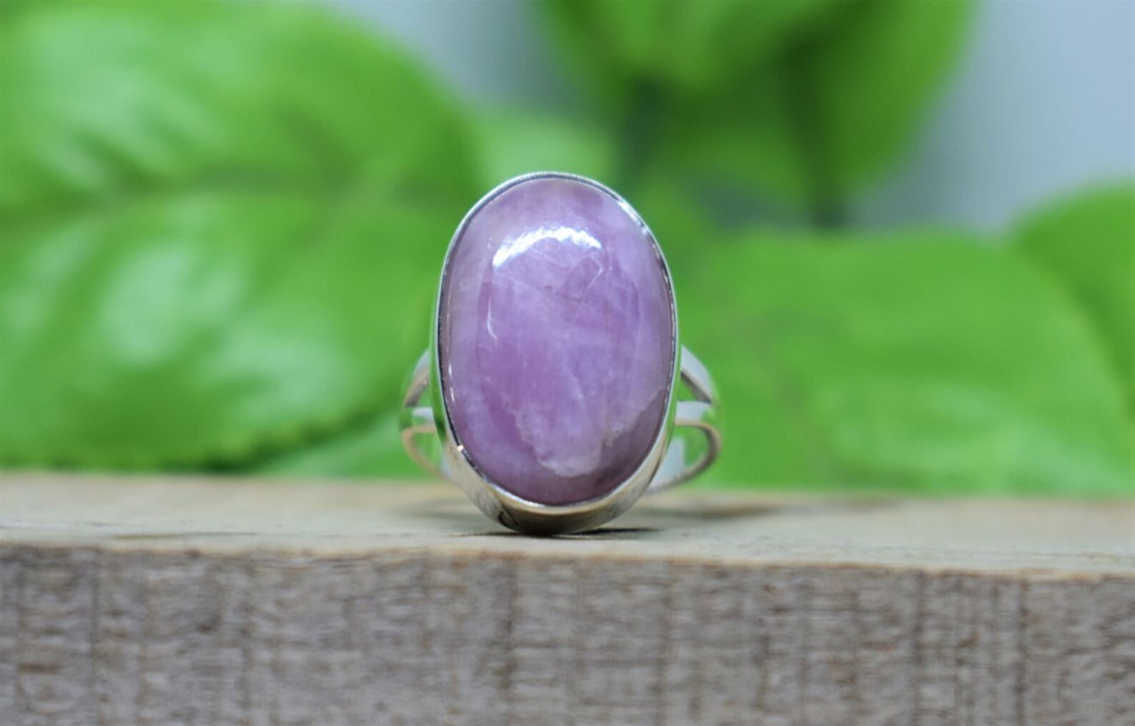 Oval Pink Kunzite Ring Natural Pink Kunzite Gemstone Ring | Etsy