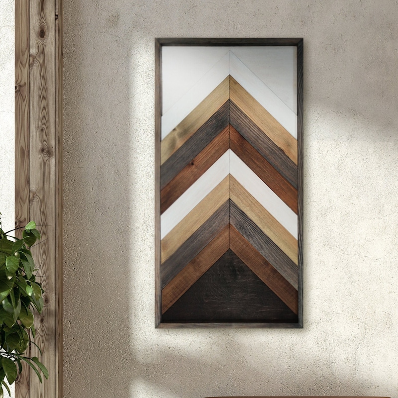 Chevron Wall Decor - Etsy