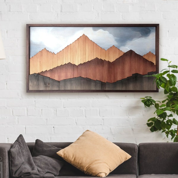 Rustic Mountain Art - Etsy