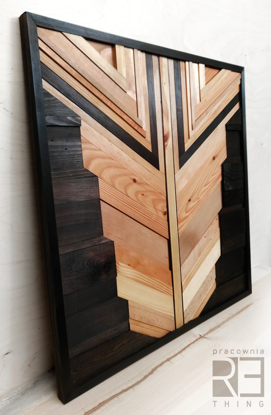 Abstract Wooden Wall Art 3d, Original Reclaimed Wood Wall Hanging ...