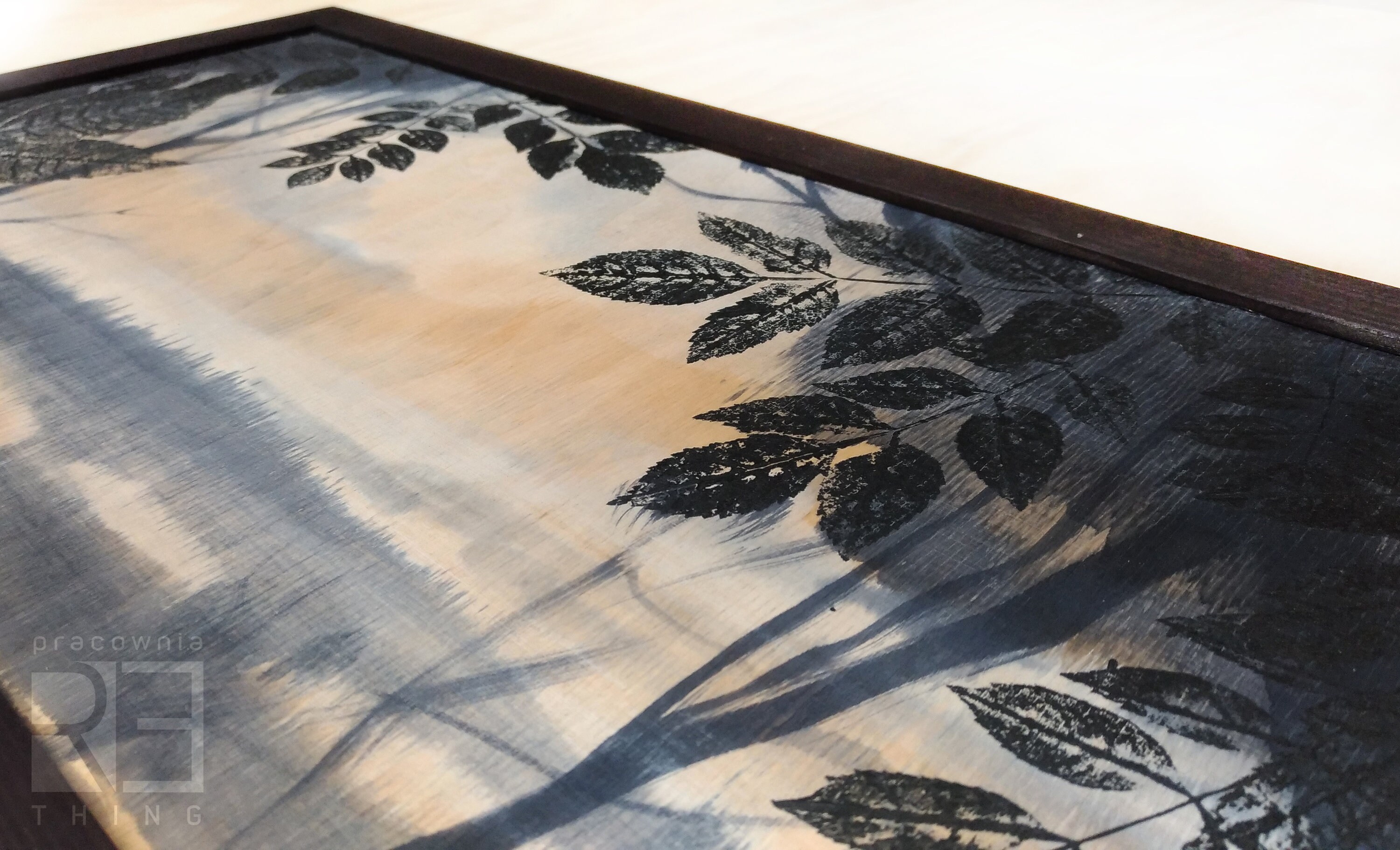 Hand Painted Forest Wall Art. Wooden Wall Decor - Etsy