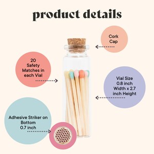 Blue Matches | Matchstick Jar | Match Striker | Match Holder | 20 ...