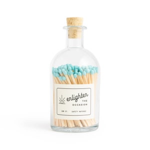 Apothecary Matchstick Jar With 3 Inch Wooden Matches | Striker Included ...