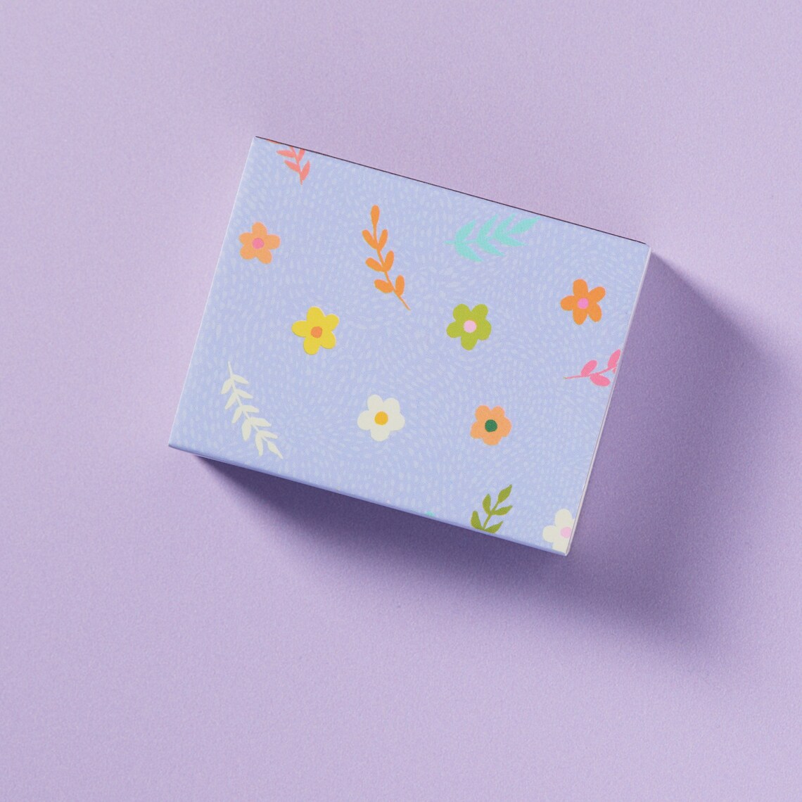 Lavender Blossom Illustrated Matchbox With Lavender Purple Wooden ...