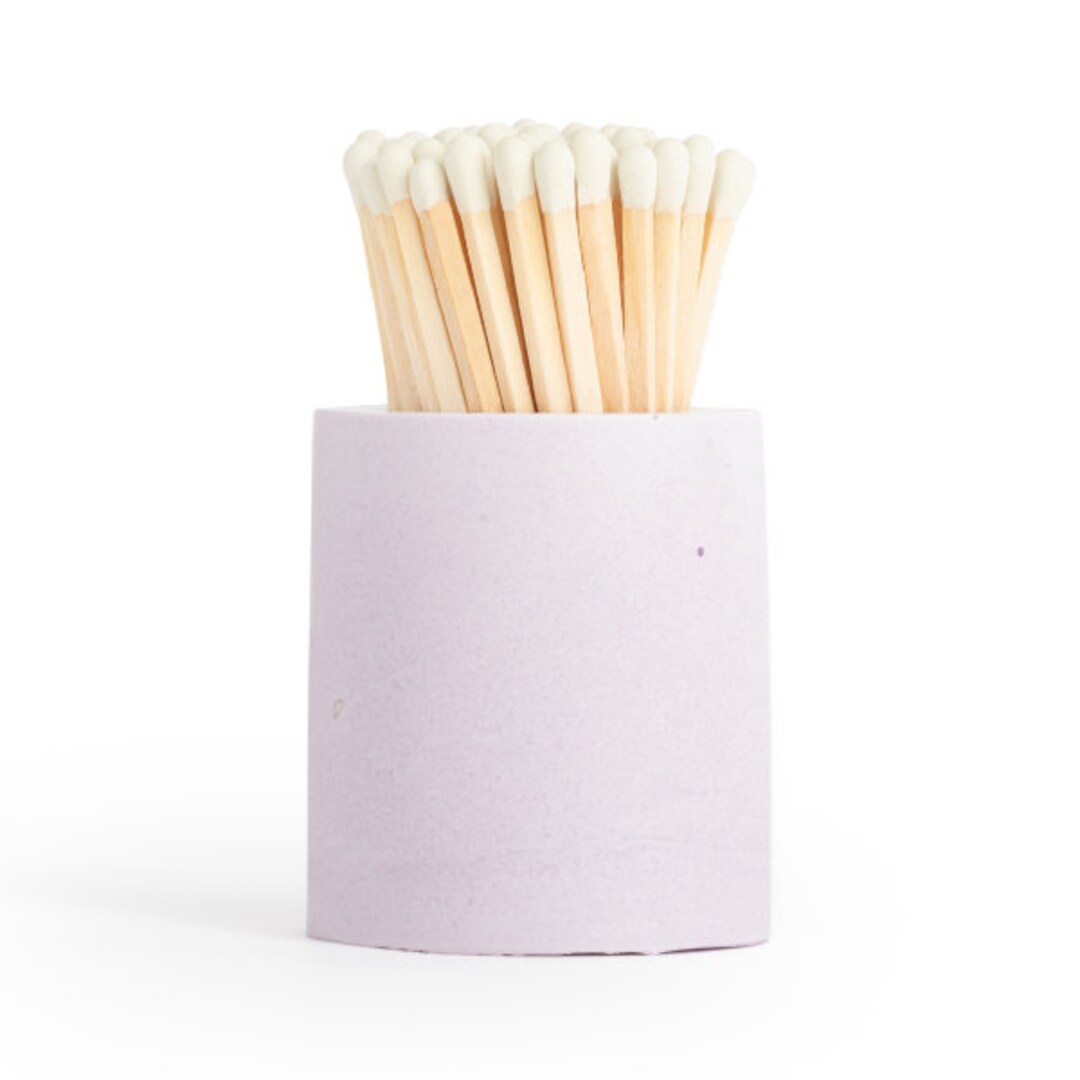 Matchsticks in Purple Round Holder Match Vessel 50 Matches in Each ...