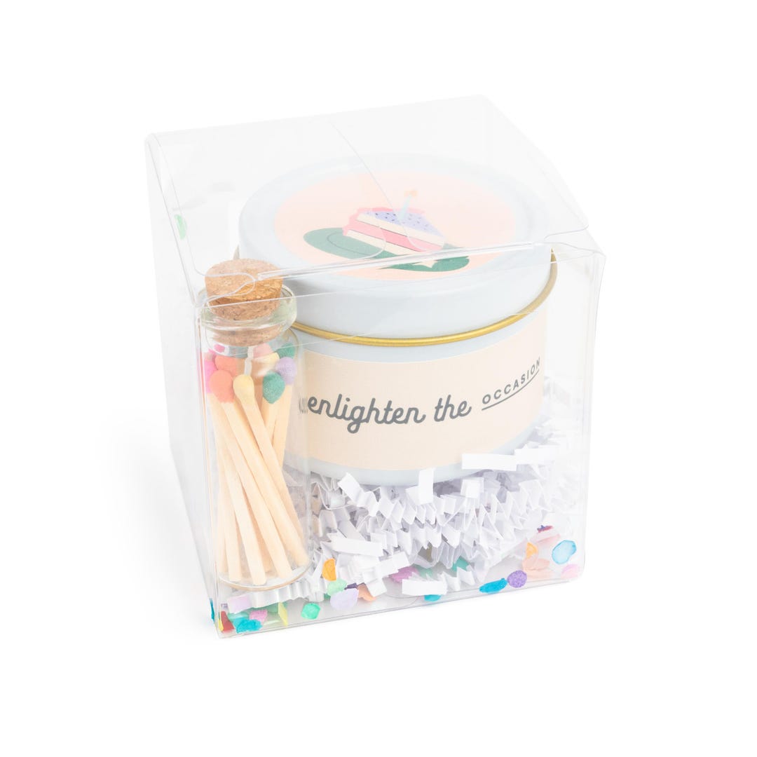 Birthday Cake Candle and Matchstick Gift Set - Etsy