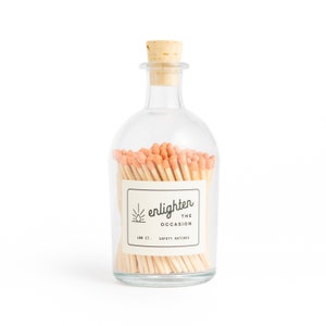 Apothecary Matchstick Jar With 3 Inch Wooden Matches | Striker Included ...