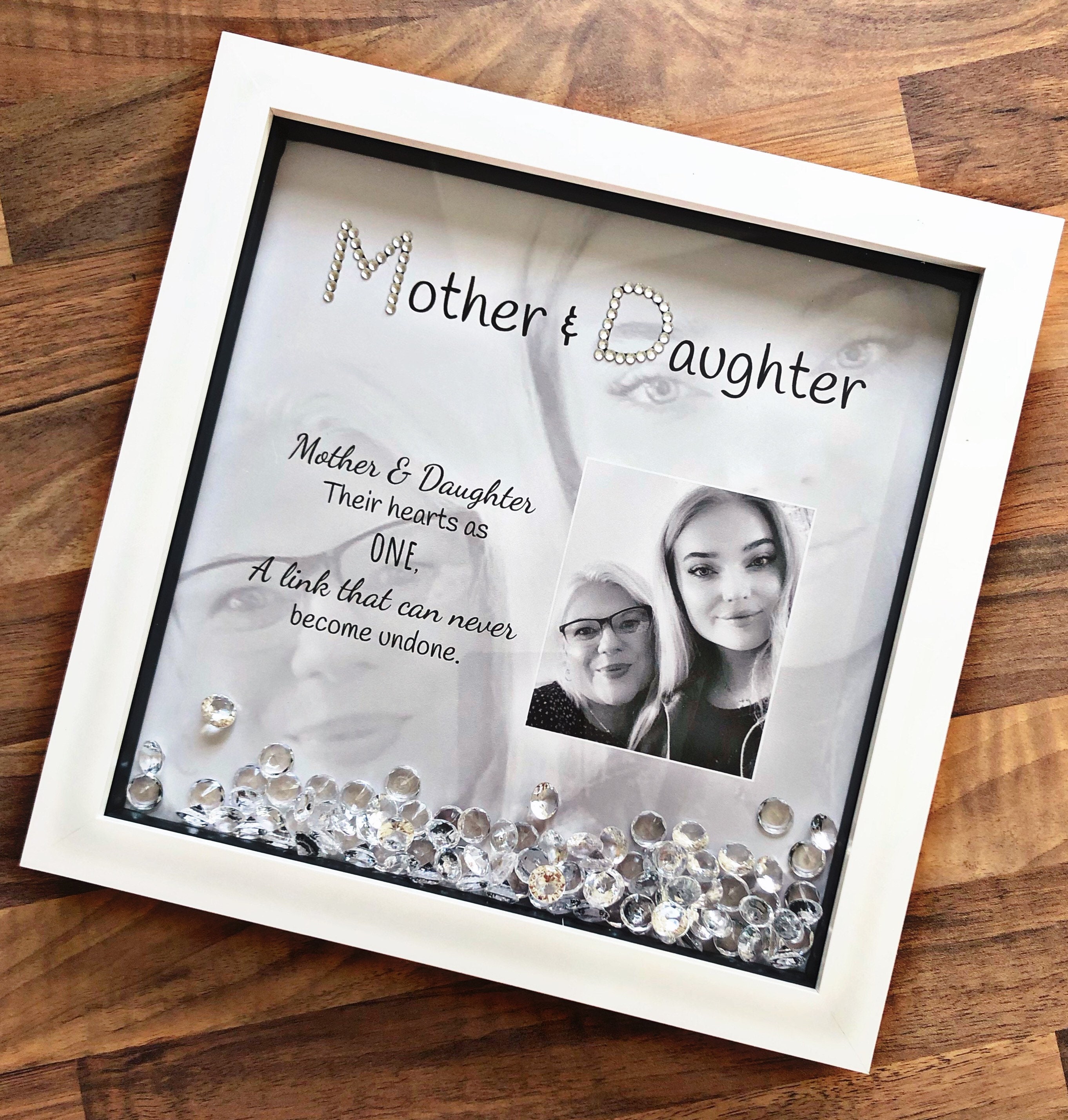Personalised Mother & Daughter Photo Frame. Box Frame Mother. Daughter ...