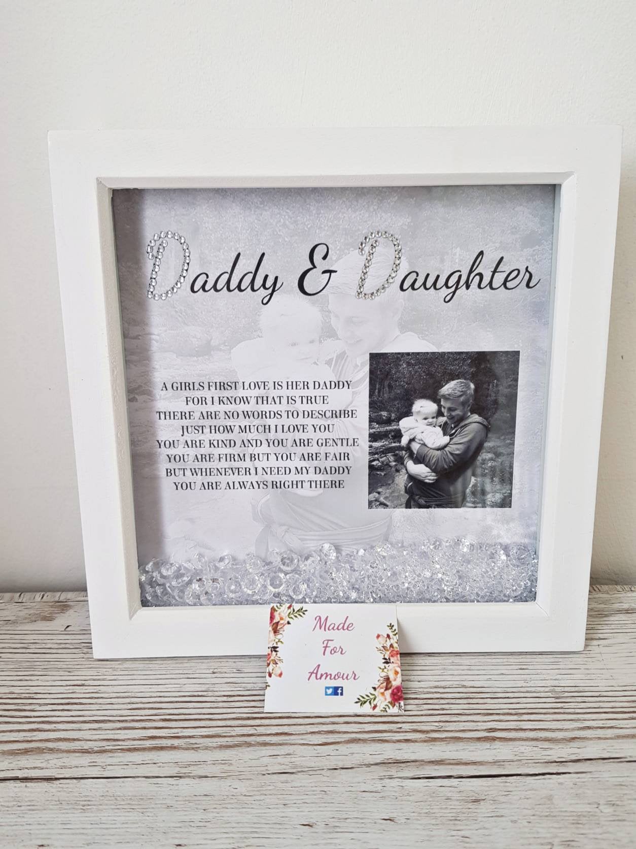 Daddy Daughter Crystal Photo Frame. Father and Daughter Frame - Etsy UK