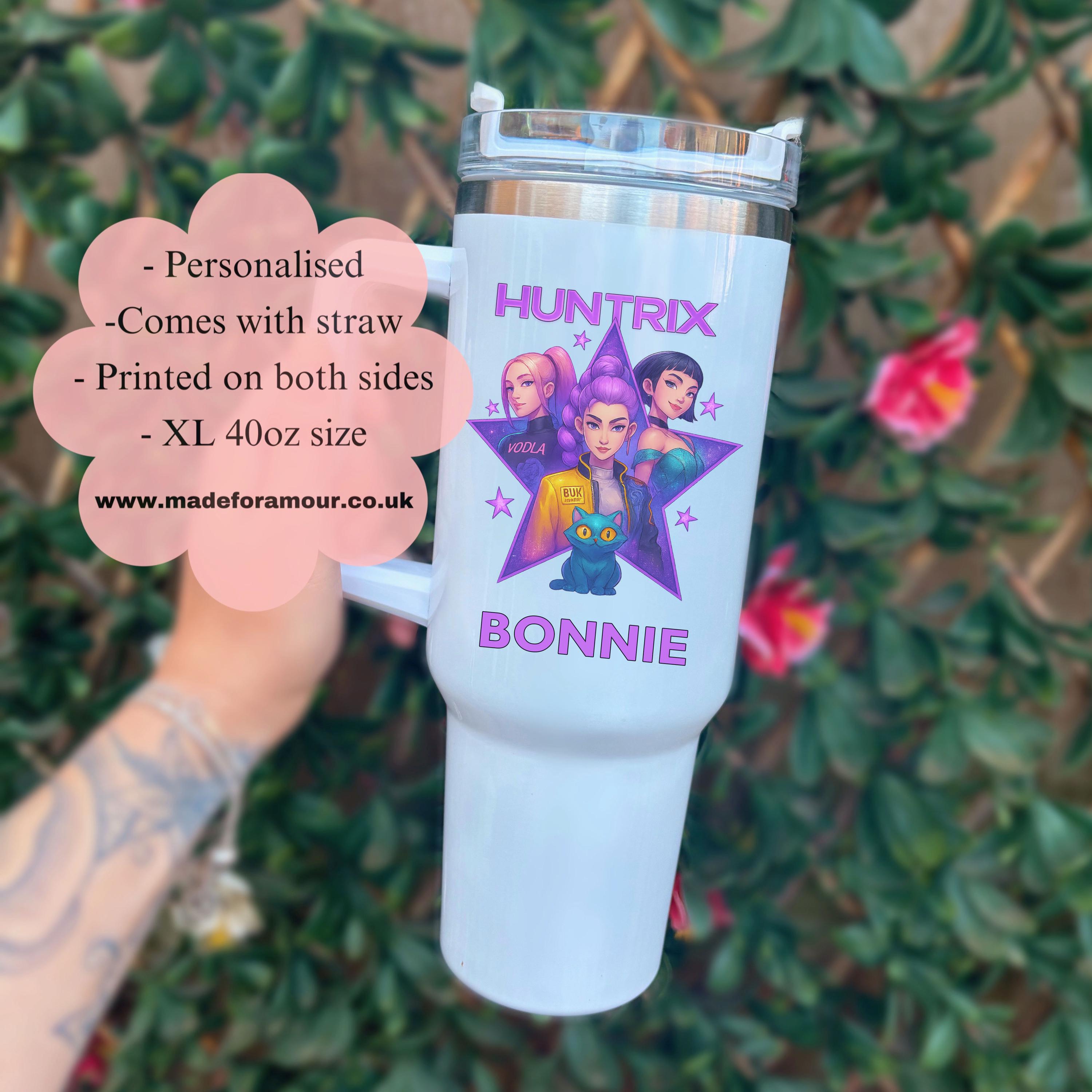 Personalised KPOP 40oz Tumbler. Decorated Travel Cup. Stainless Steel ...