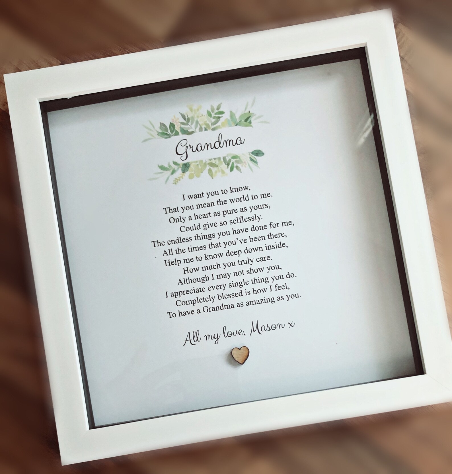 Nan Personalised Poem Frame . Grandma Poem Frame. Personalised - Etsy