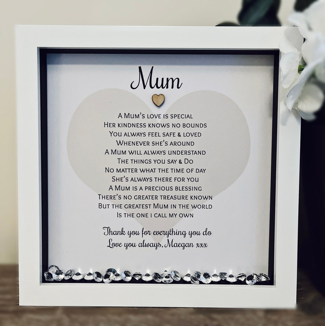 Personalised Mum Poem Frame. Mum Gift. Mummy Frame. Mother Poem. - Etsy UK