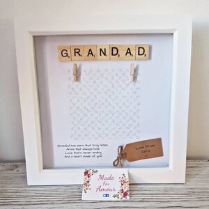 Grandad Personalised Frame. Grandpa Box Frame - Etsy