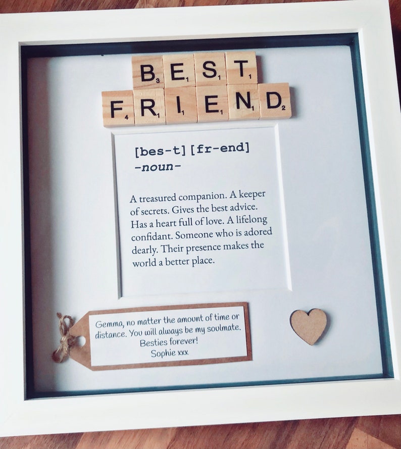 Best Friend Meaning Frame. Personalised Friend Gift. | Etsy UK