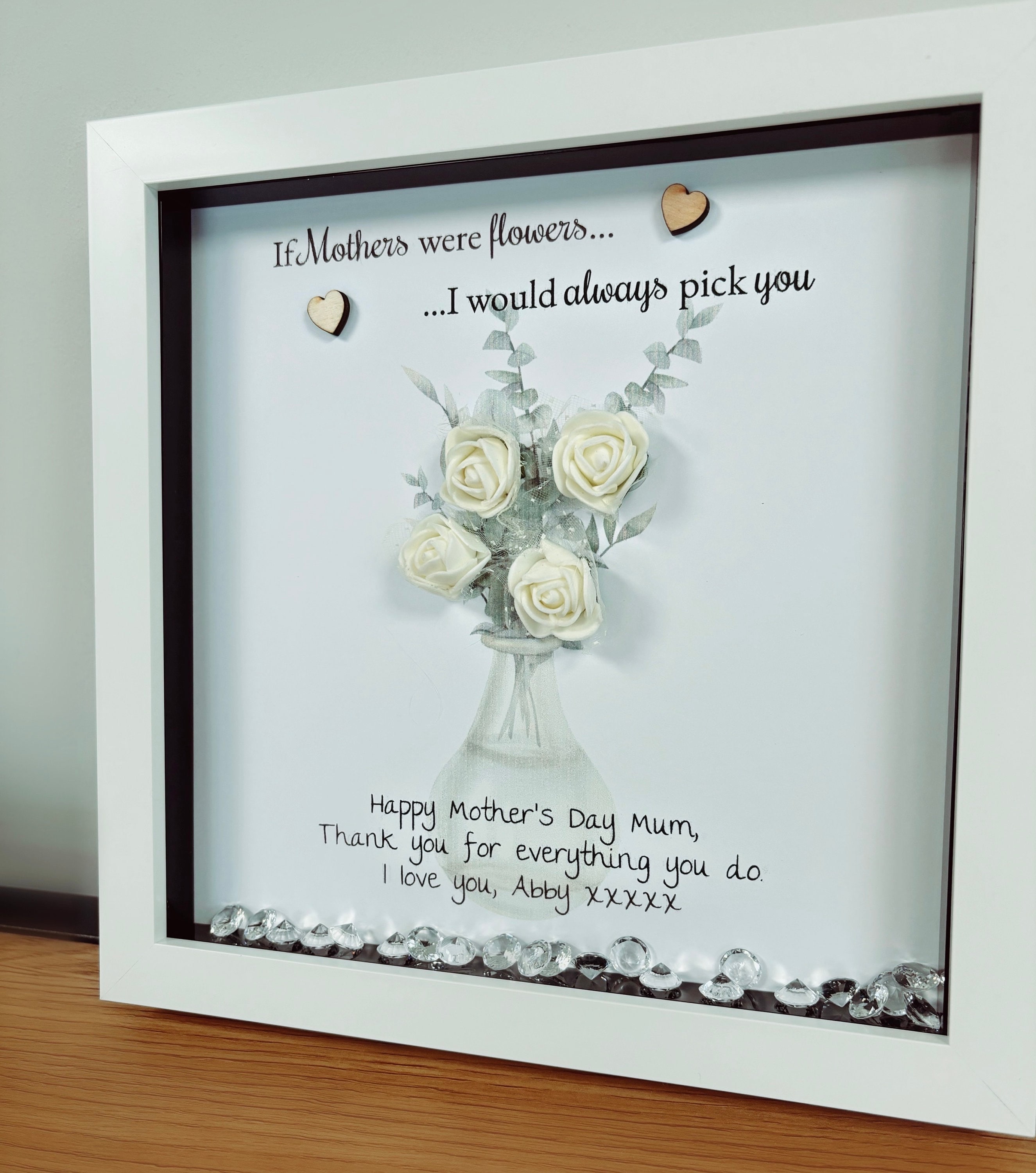 Personalised Mum Flower Quote Frame. Mother Gift Box Frame. - Etsy UK