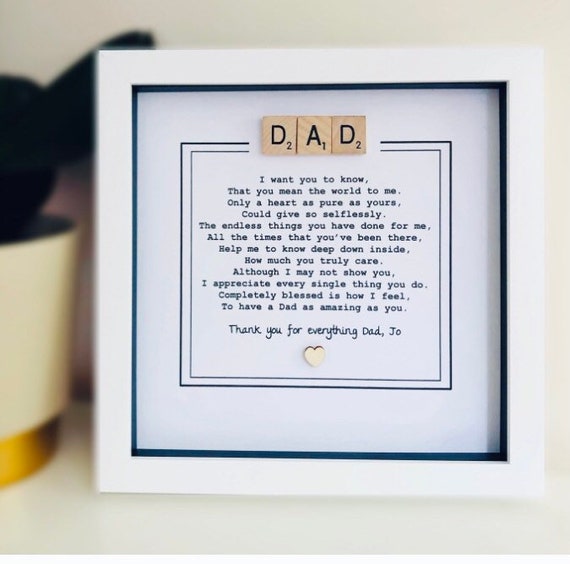 Personalised Dad Poem Frame. Personalised Dad Frame. Fathers | Etsy UK