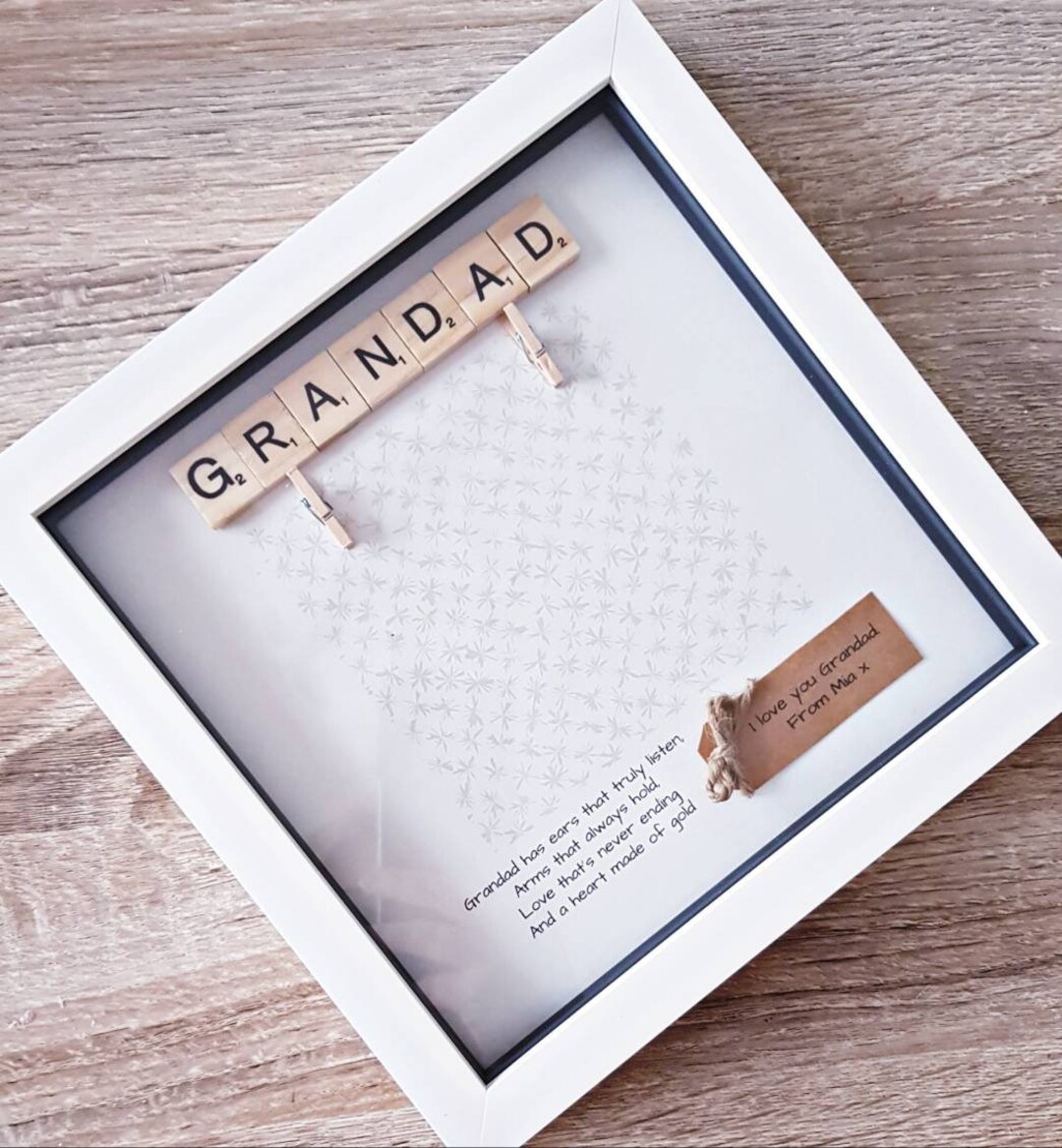 Grandad Personalised Frame. Grandpa Box Frame - Etsy