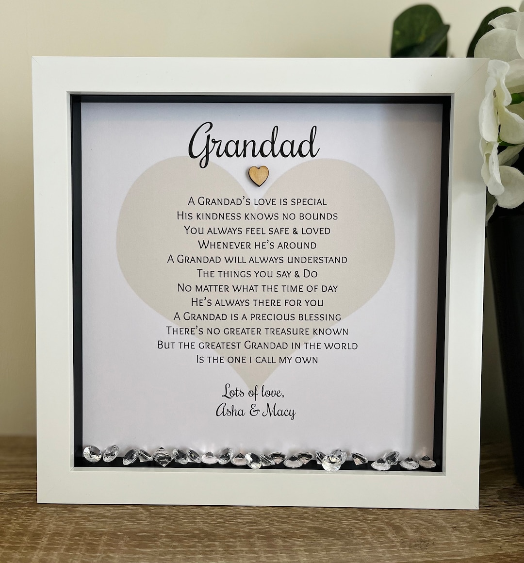 Personalised Grandad Poem Frame. Grandpa Gift. Grandad Poem Gift. - Etsy