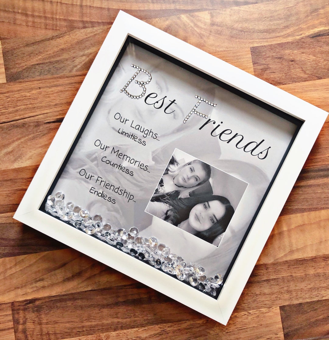 Best Friend Personalised Photo Frame With Crystals - Etsy