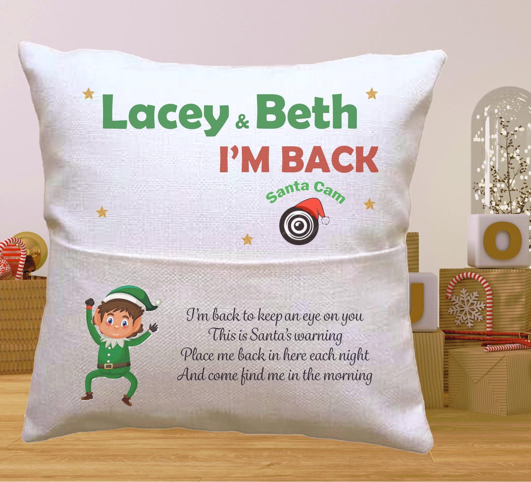 Childrens Christmas Elf Cushion. Christmas Countdown Cushion. Elf is ...