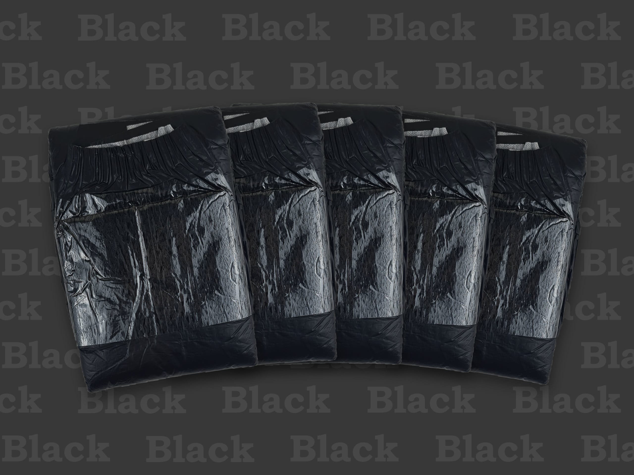M - XL 5 Pack Plain and Simple Black 6000ml, Adult Diaper NAPPY ...
