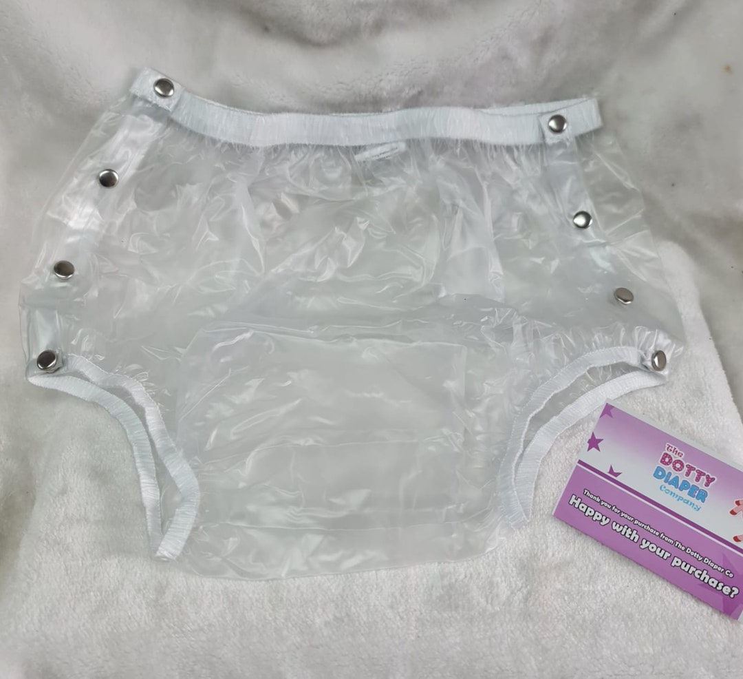 Doorzichtige plastic broek PVC Luierluier voor volwassenen ...