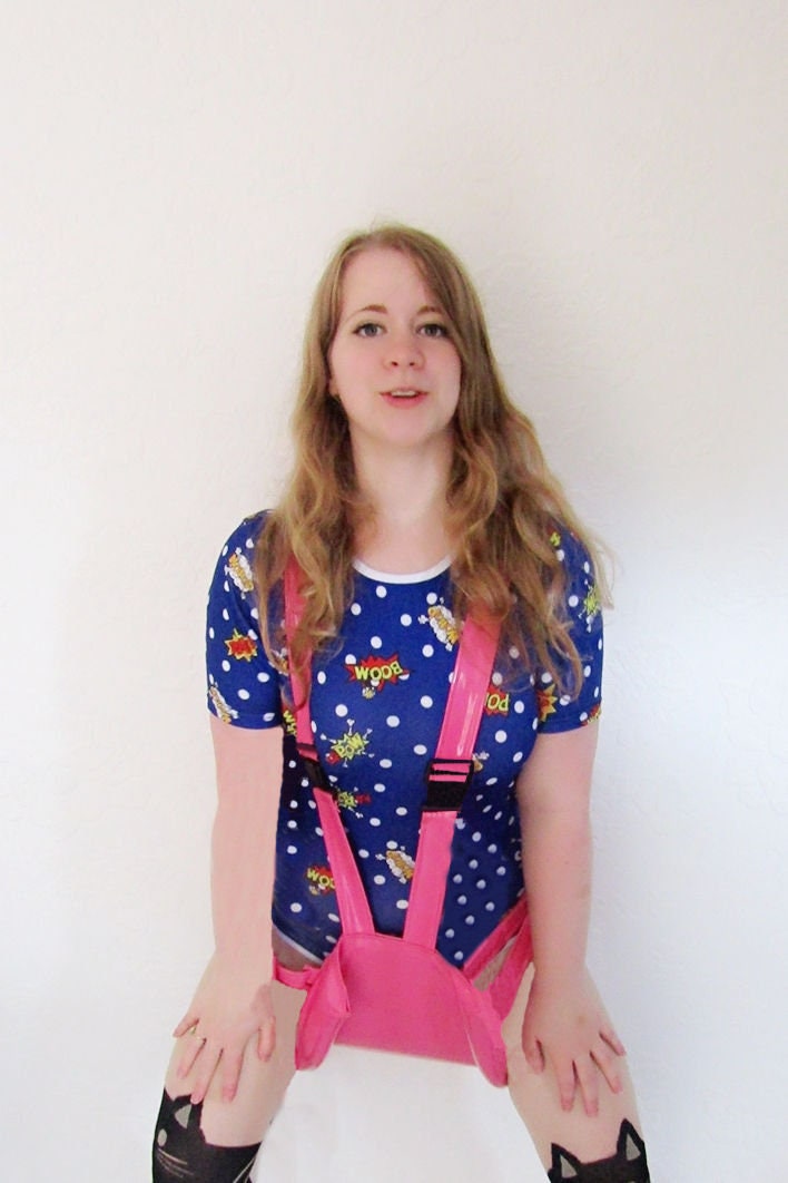 ABDL PVC Spreader Pants Pink - Etsy Norway