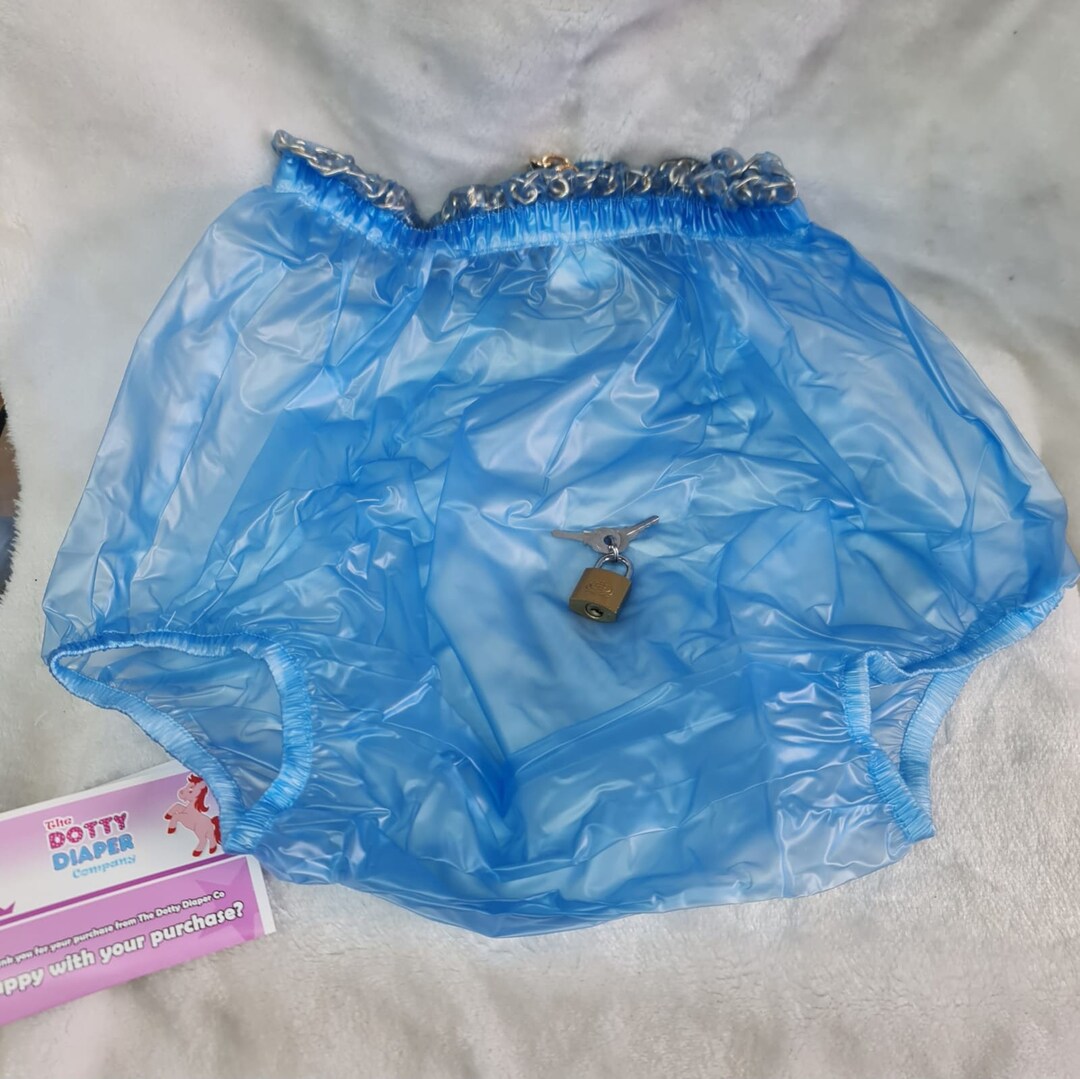 Blue Locking Pvc Plastic Pants Adult Diaper Nappy Incontinence Etsy Hong Kong