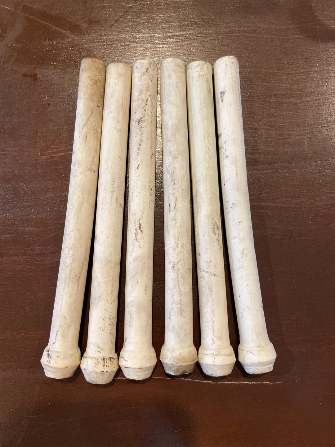 Vintage Set of 6 Long Porcelain Ceramic Tube Wire 6-5/8” Insulator ...