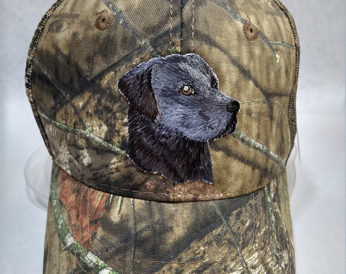Black Labrador Dog Black Lab Portrait Embroidered Patch on Brown Black ...