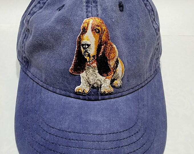 Basset Hound Dog Sitting Black Tan and White Embroidered Patch - Etsy