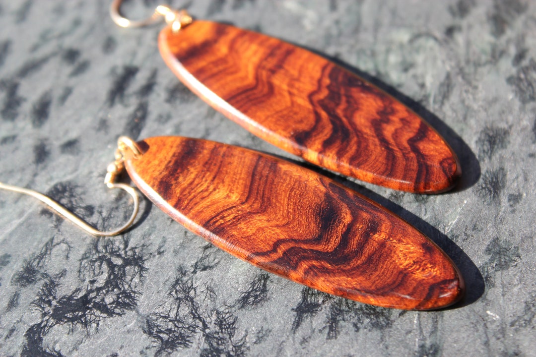 Desert Ironwood Burl Wood Earrings - Wood Anniversary Gift - 5th ...