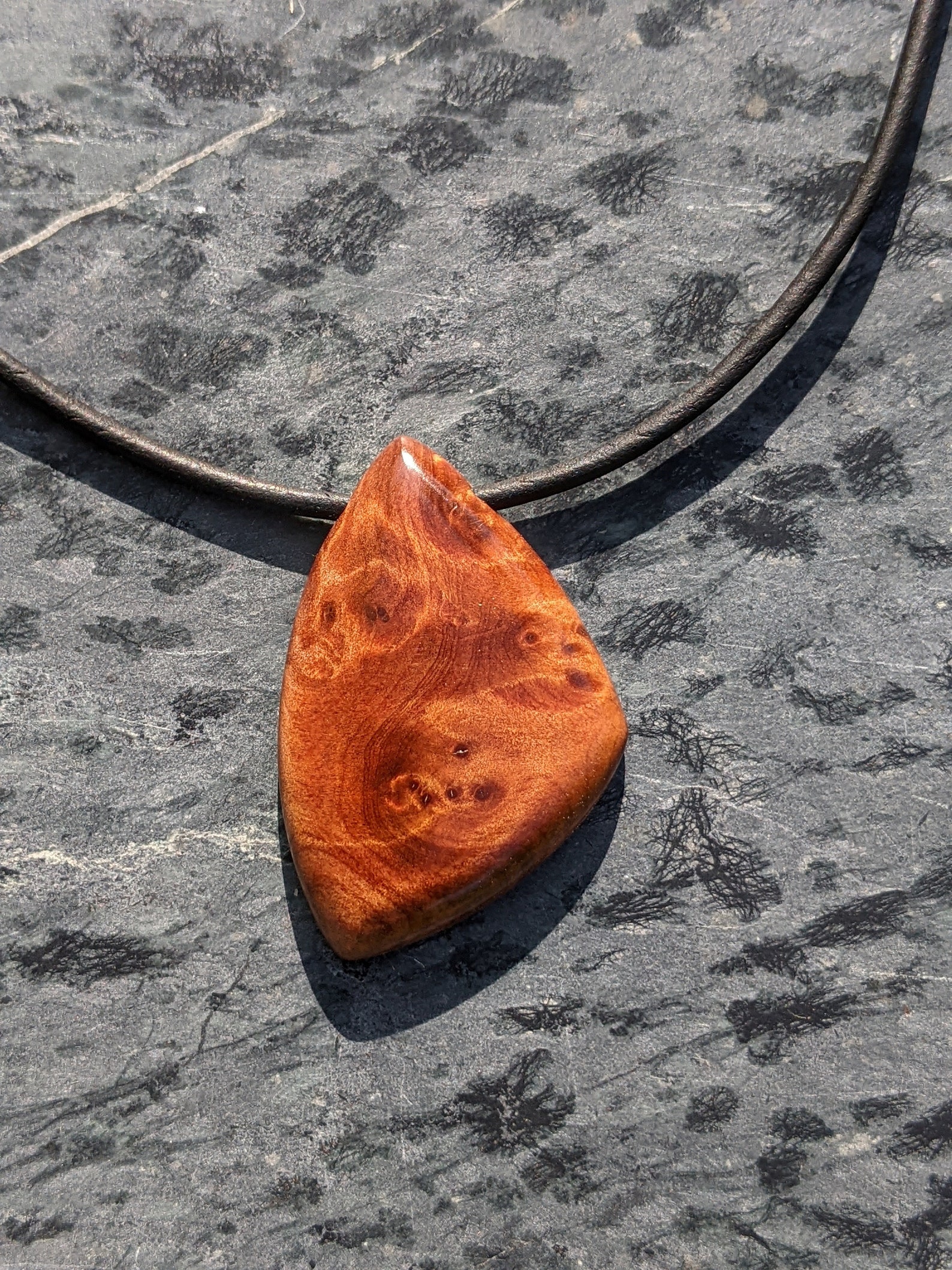 Thuya Burl Wood Necklace - Wood Pendant - Wood Jewelry - 5th ...