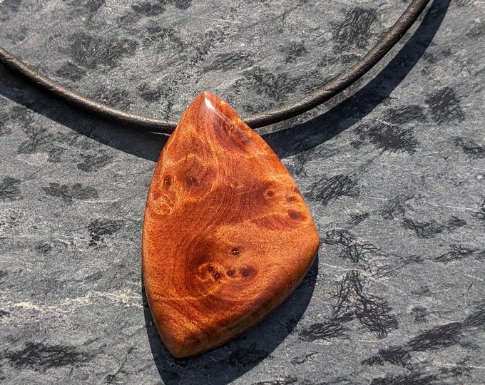 Thuya Burl Wood Necklace - Wood Pendant - Wood Jewelry - 5th ...