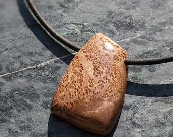 Thuya Burl Wood Necklace - Wood Pendant - Wood Jewelry - 5th ...