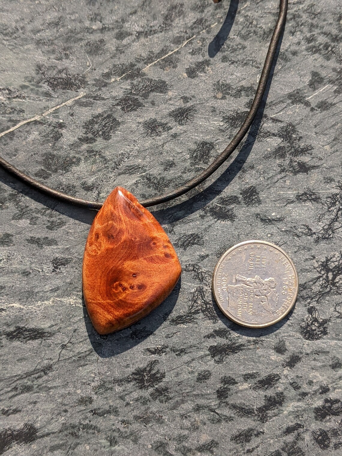 Thuya Burl Wood Necklace - Wood Pendant - Wood Jewelry - 5th ...