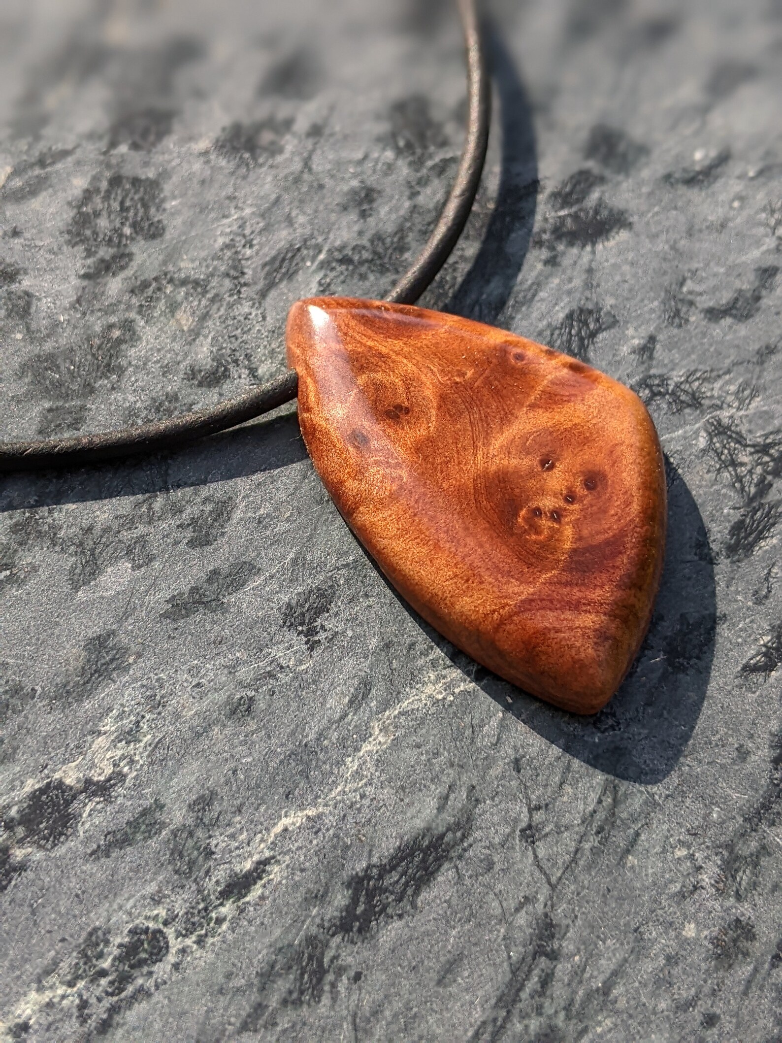 Thuya Burl Wood Necklace - Wood Pendant - Wood Jewelry - 5th ...