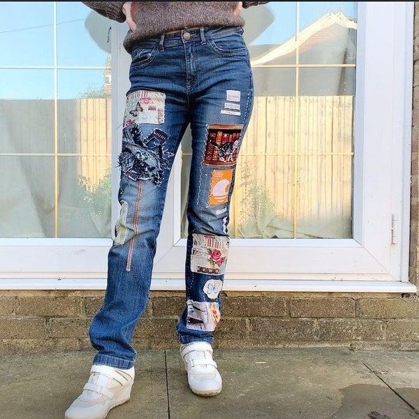 Upcycled Jeans - Etsy
