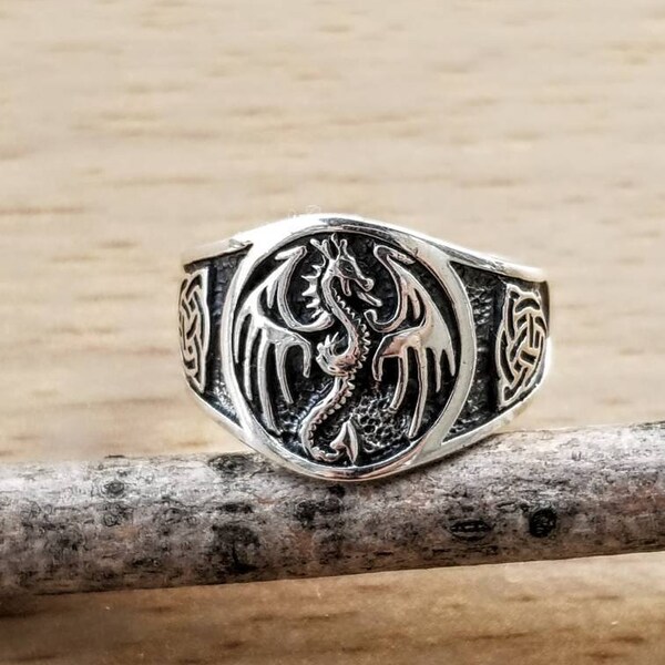 Mens Dragon Ring - Etsy