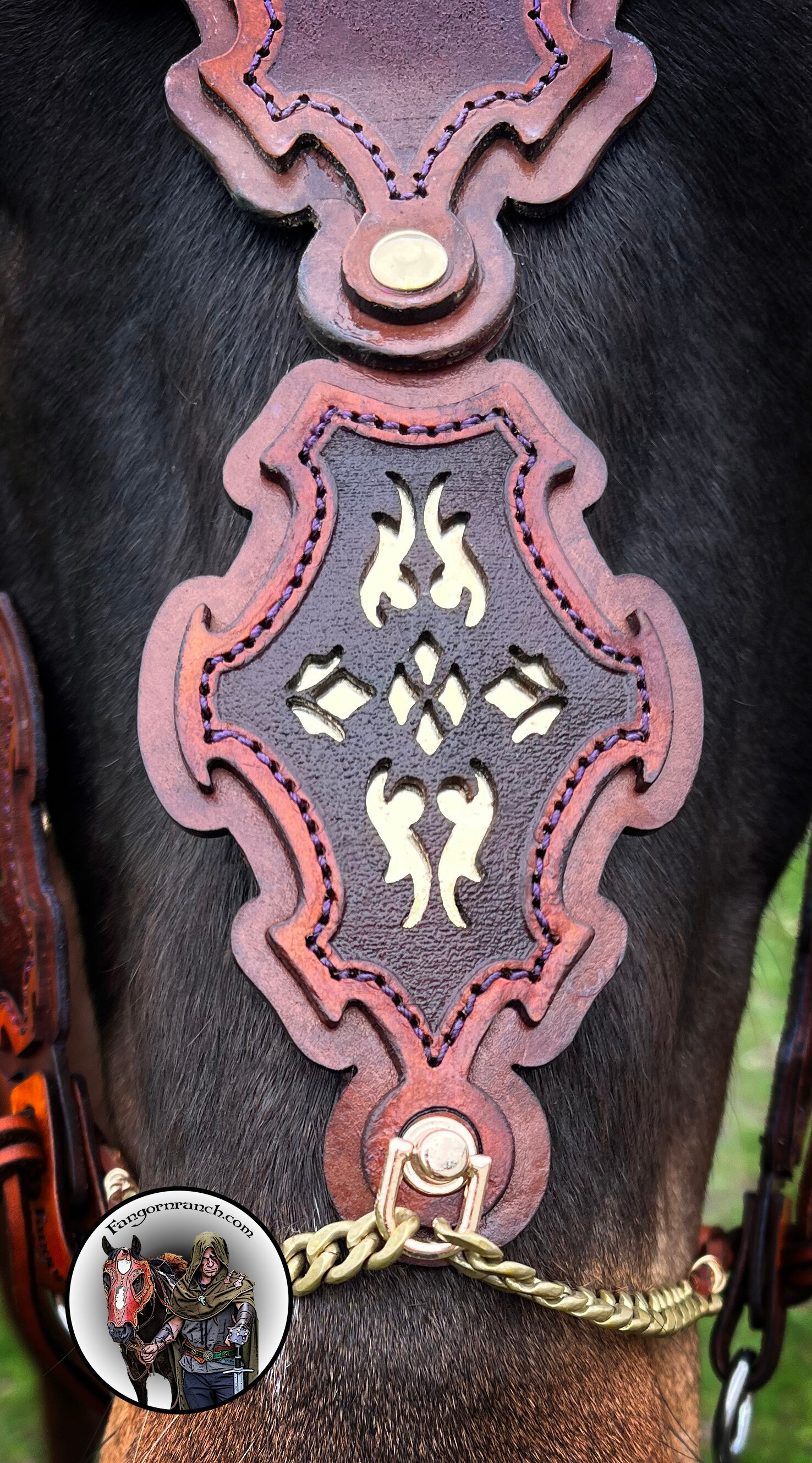 Maiars Progeny Bridle/chamfron Light Brown - Etsy