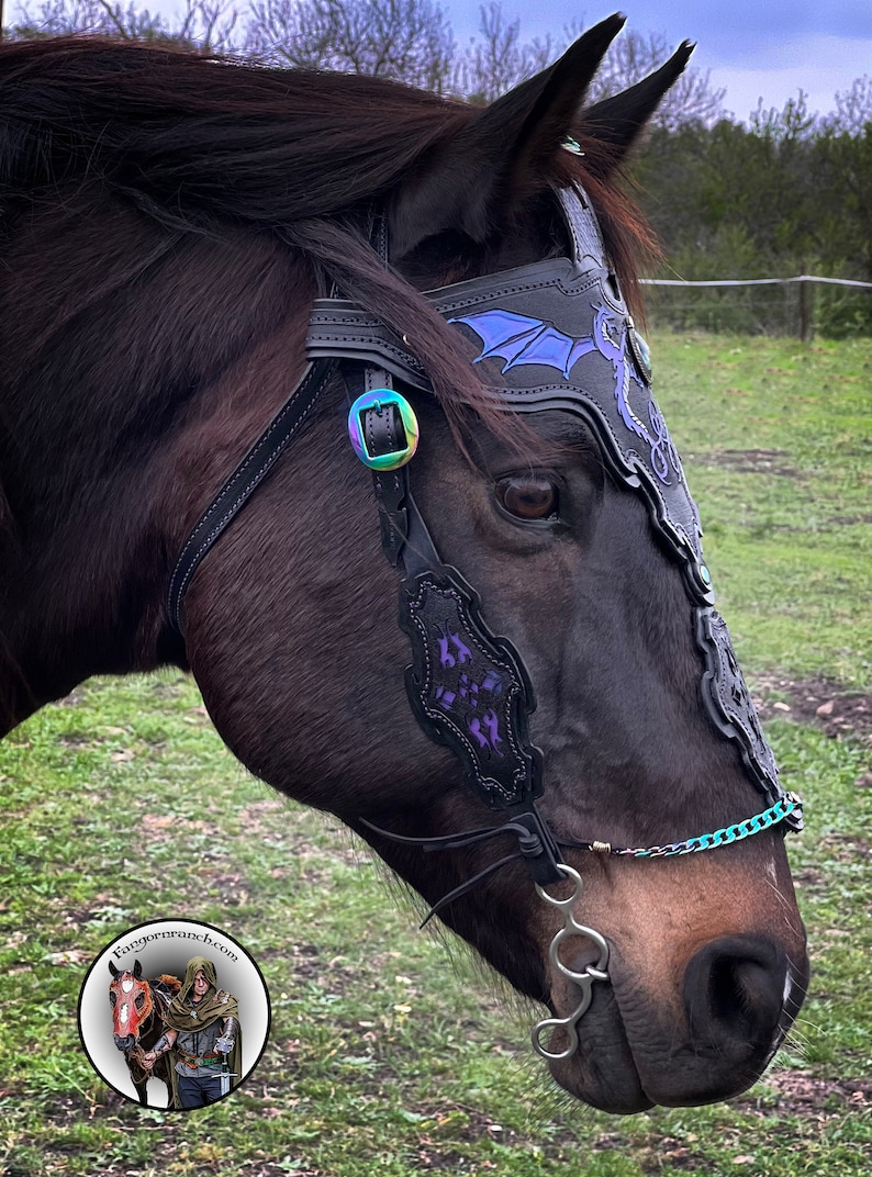 Maiars Progeny Bridle, Chamfron Horse Barding Tack - Etsy