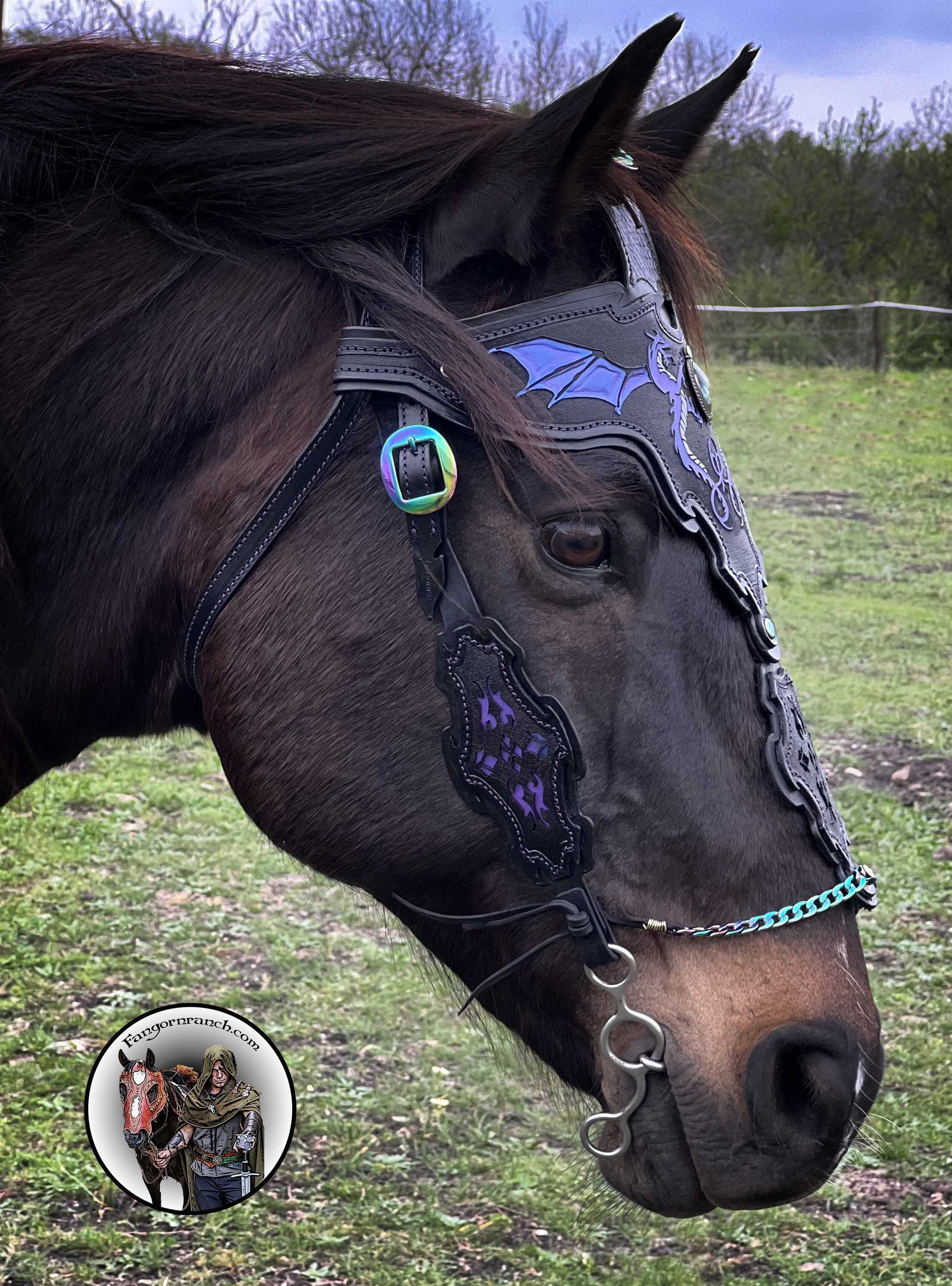 Maiars Progeny Bridle, Chamfron Horse Barding Tack - Etsy