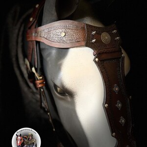 Roäc's Prophecy Bridle/chamfron Dark Brown - Etsy
