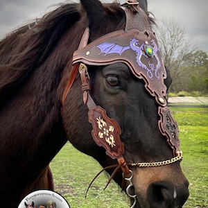 Maiars Progeny Bridle/chamfron Light Brown - Etsy