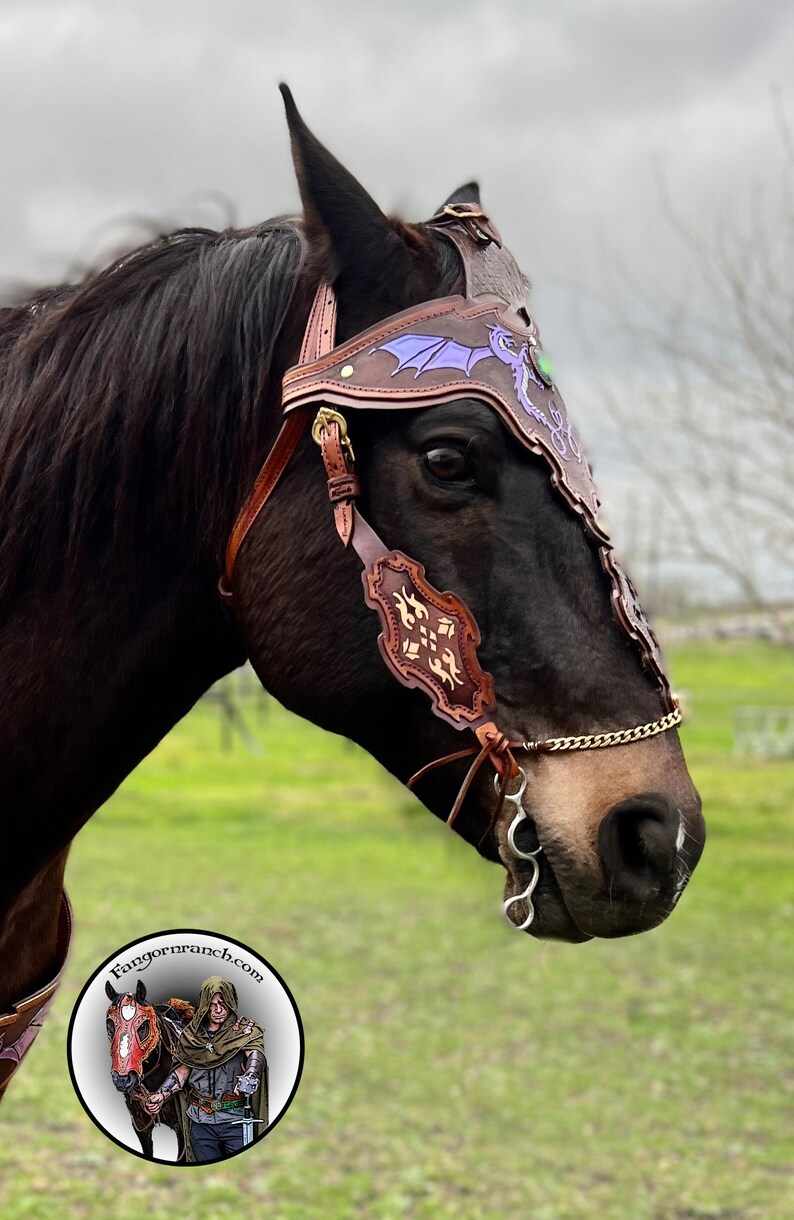 Maiars Progeny Bridle/chamfron Light Brown - Etsy