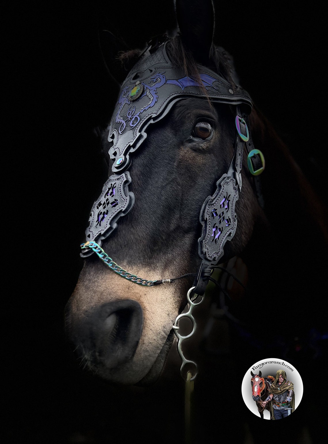 Maiars Progeny Bridle, Chamfron Horse Barding Tack - Etsy