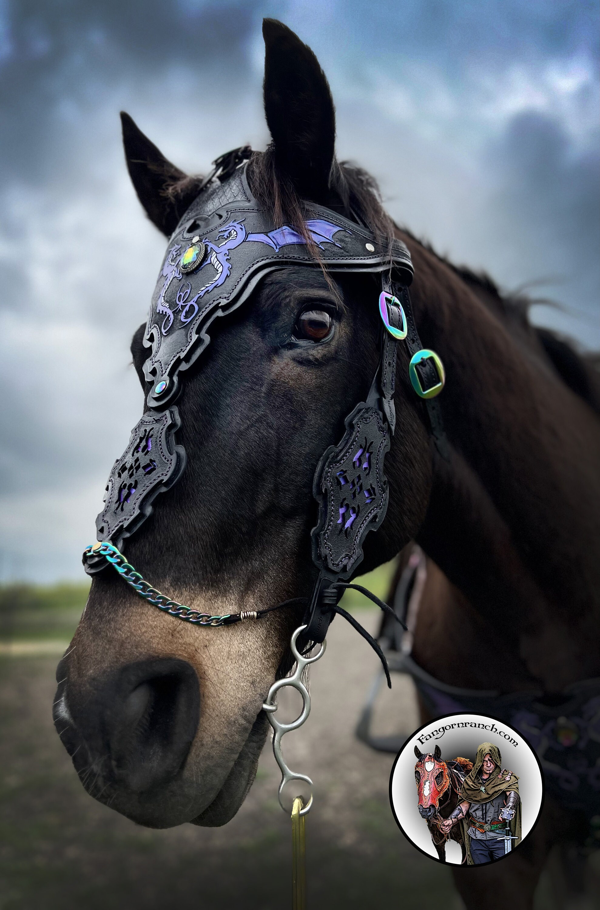 Maiars Progeny Bridle, Chamfron Horse Barding Tack - Etsy