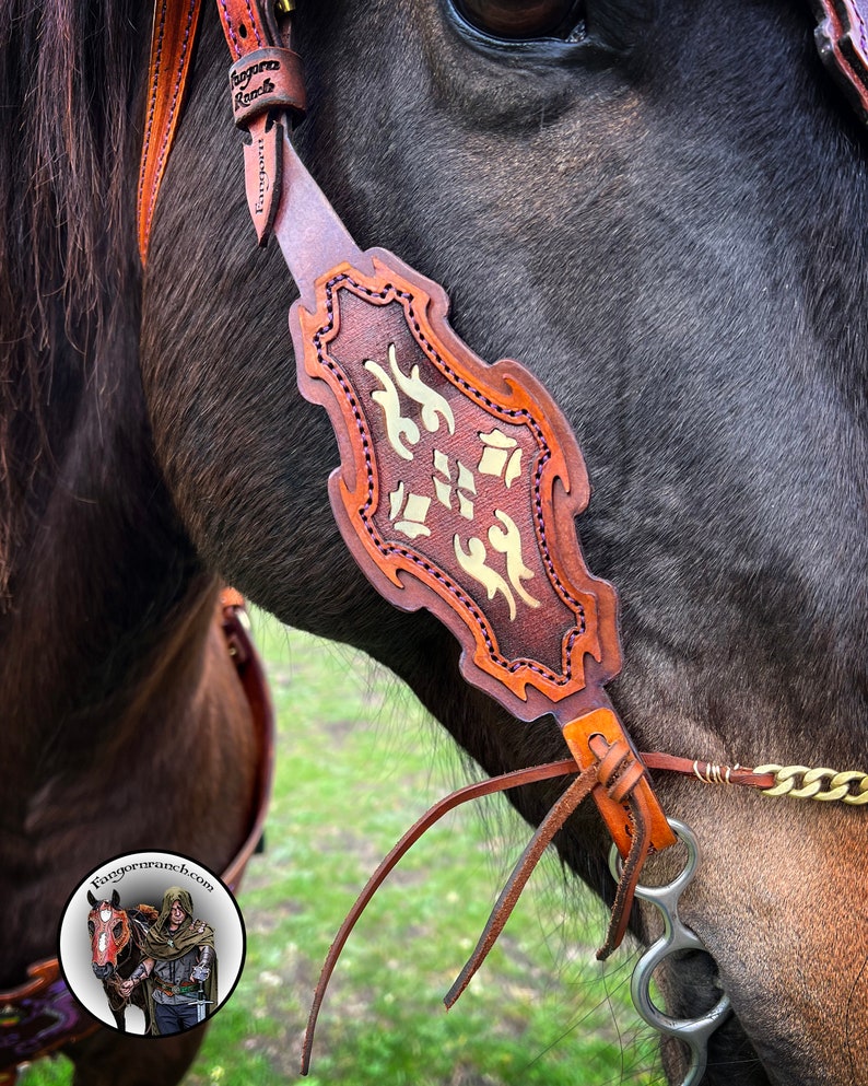Maiars Progeny Bridle/chamfron Light Brown - Etsy